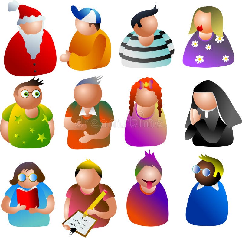 People icons stock vector. Illustration of cultural, female - 309276