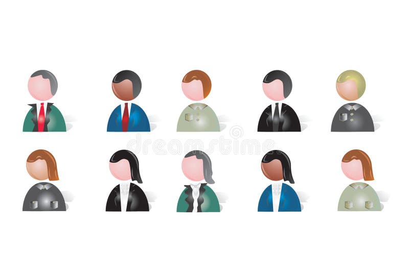 Glass People icons stock vector. Illustration of icons - 8041564