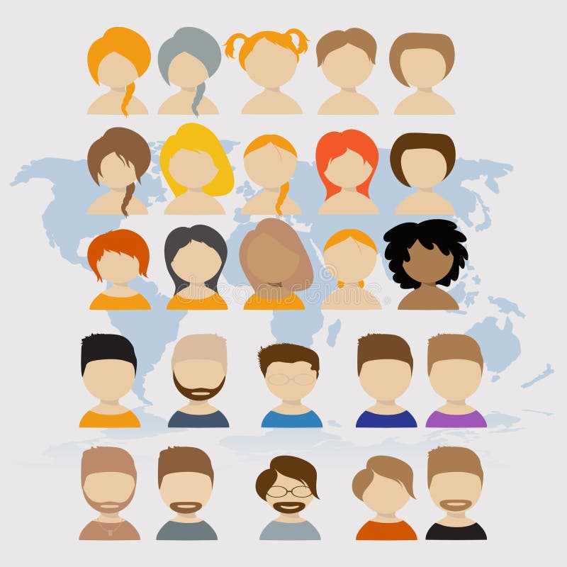 People icons stock vector. Illustration of business, blue - 59823683