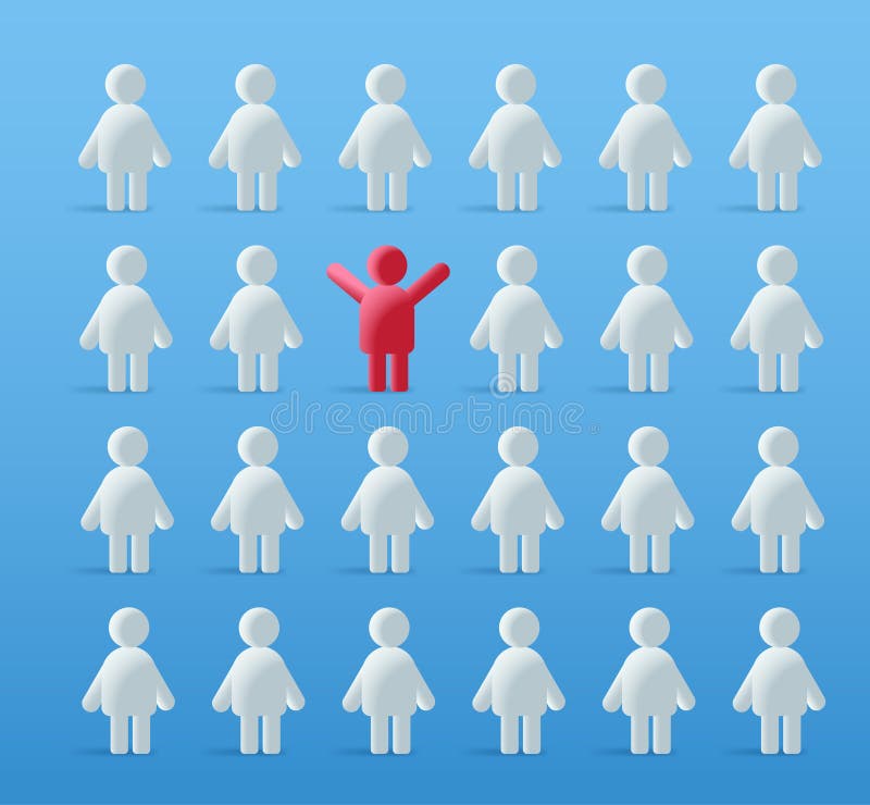 People Icons Group Person Symbols for Infographic Human Figures Set ...