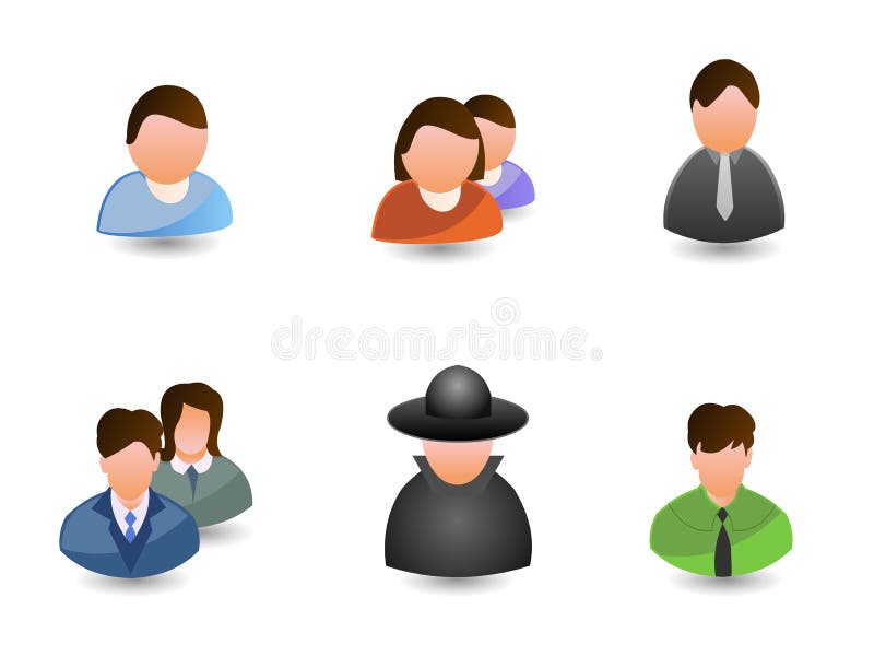 Glass People icons stock vector. Illustration of icons - 8041564