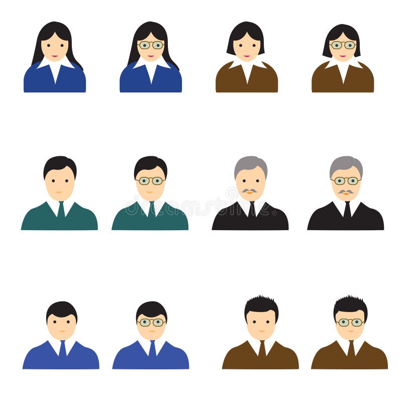 People Icons Man and Womem Vector Illustration Stock Vector ...