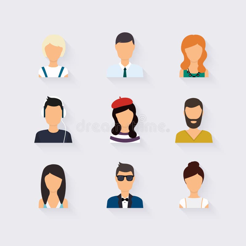 People Icons. People Flat Icons Stock Vector - Illustration of manager ...