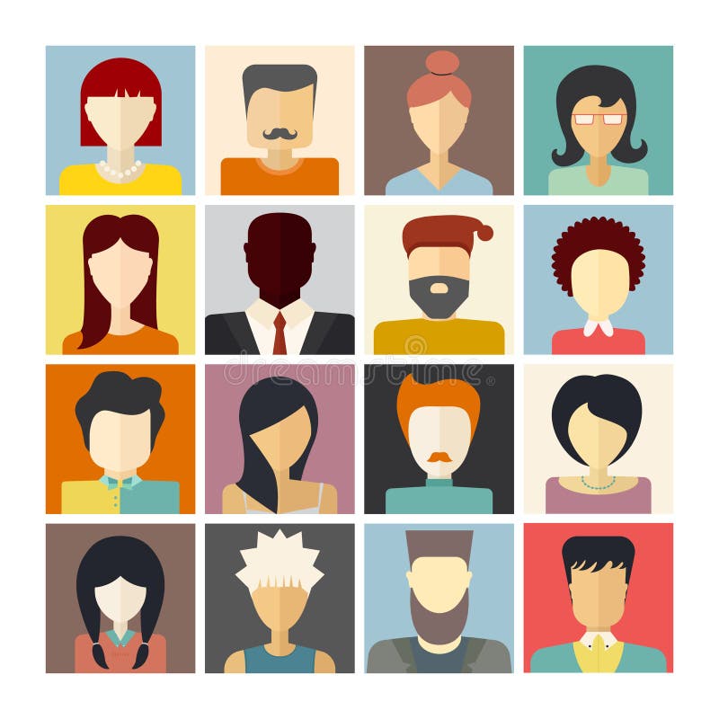 People Icons stock vector. Illustration of female, icons - 44195059