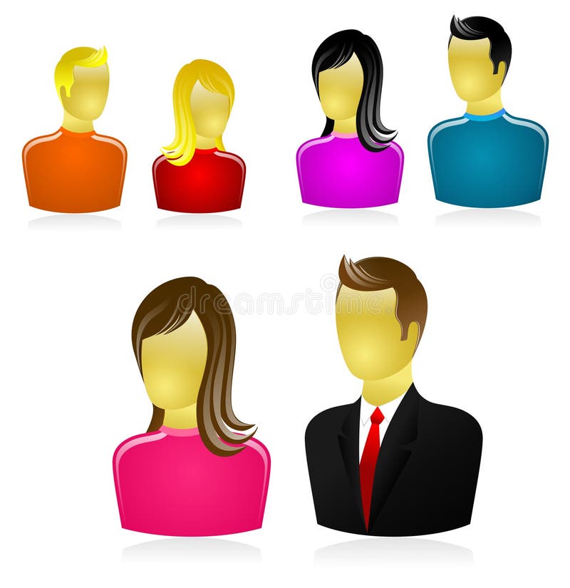People icons vectors stock vector. Illustration of contact - 15201518