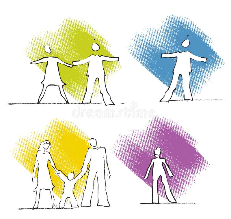 People Icons Single Couple Family Stock Illustrations – 146 People ...
