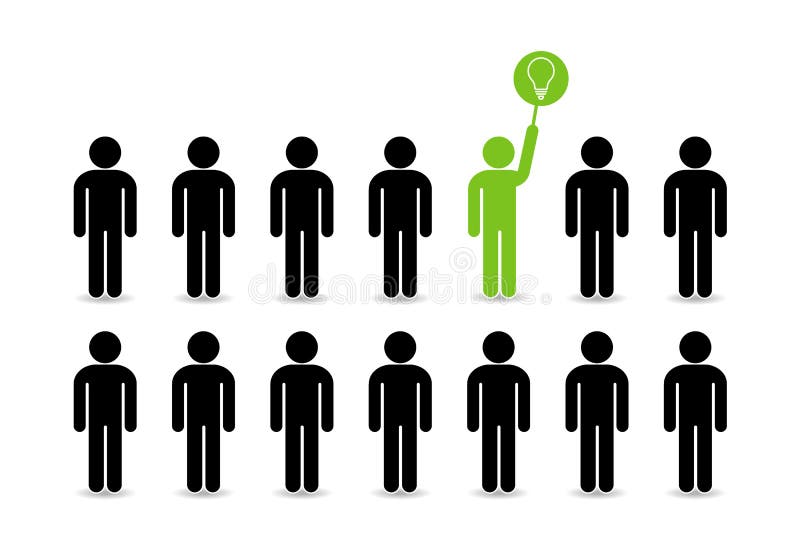 People Icons. Think Differently. Crowd and Group of People Stock ...