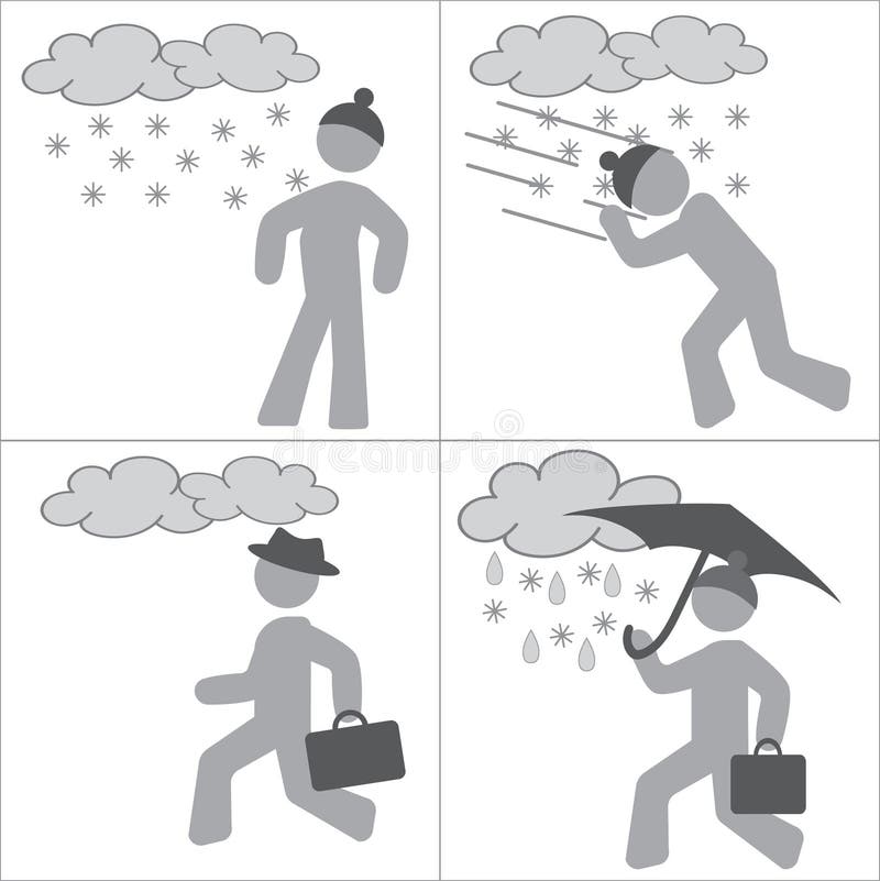 People Icons. Weather Conditions Stock Vector - Illustration of meteo ...