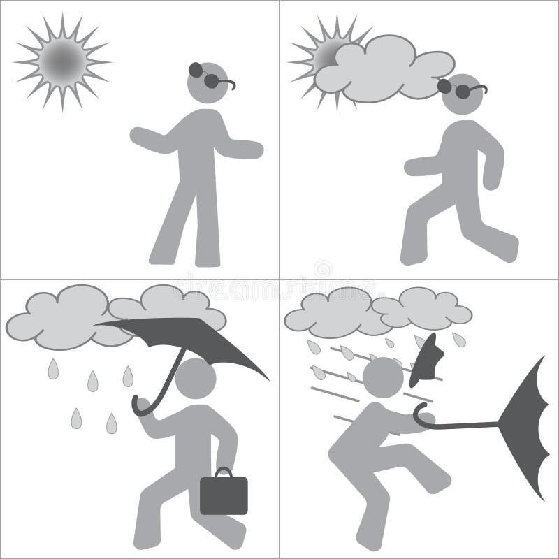 People Icons. Weather Conditions Stock Vector - Illustration of ...