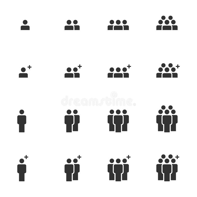 People Icons Work Group Team Vector Stock Vector - Illustration of male ...