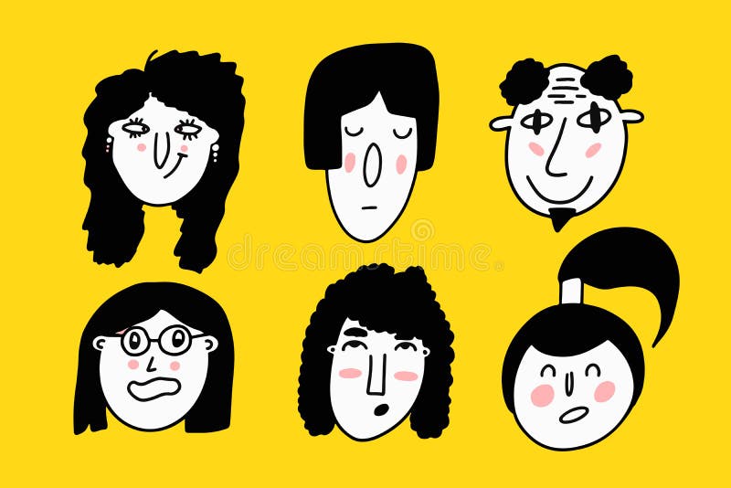 People Illustration Start-up Persona Different Ethnicity Vector Stock ...