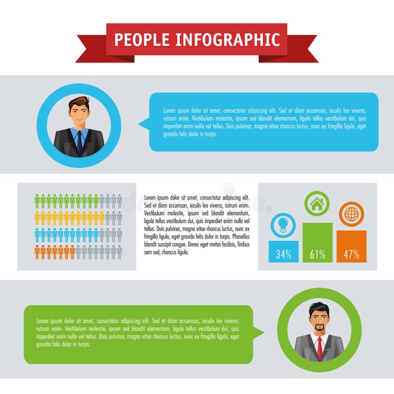 People infographic design stock vector. Illustration of demographics ...
