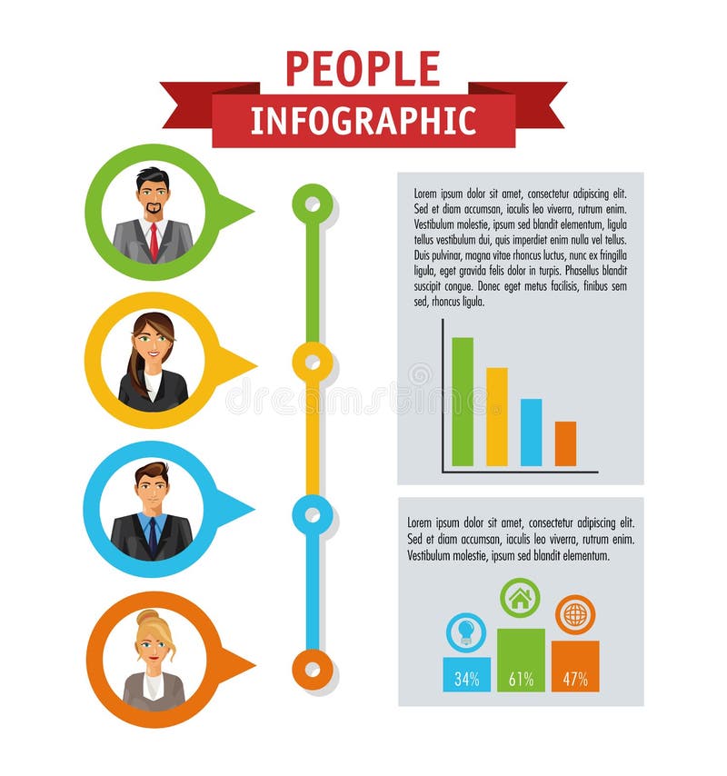 People infographic design stock vector. Illustration of economics ...