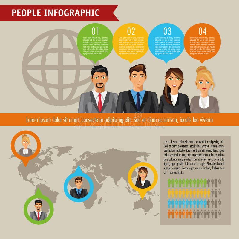 People infographic design stock vector. Illustration of economics ...