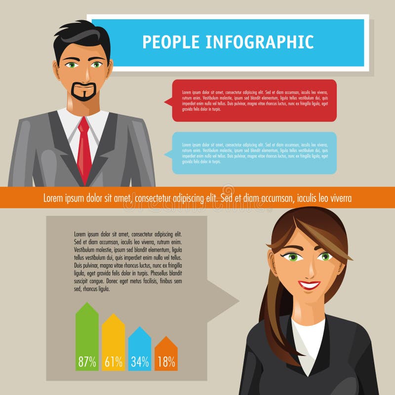 People infographic design stock vector. Illustration of analytics ...