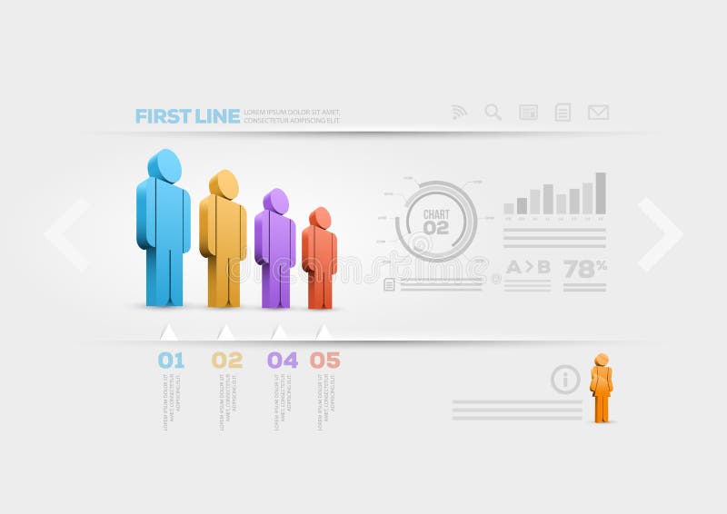 People Infographic Design Template Stock Vector - Illustration of chart ...