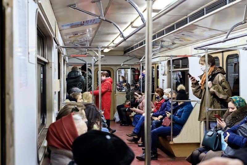 People Inside the Subway Train Editorial Photography - Image of move ...