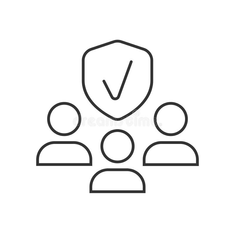 People Insurance Line Icon. Quality Design Element.Linear Style People ...