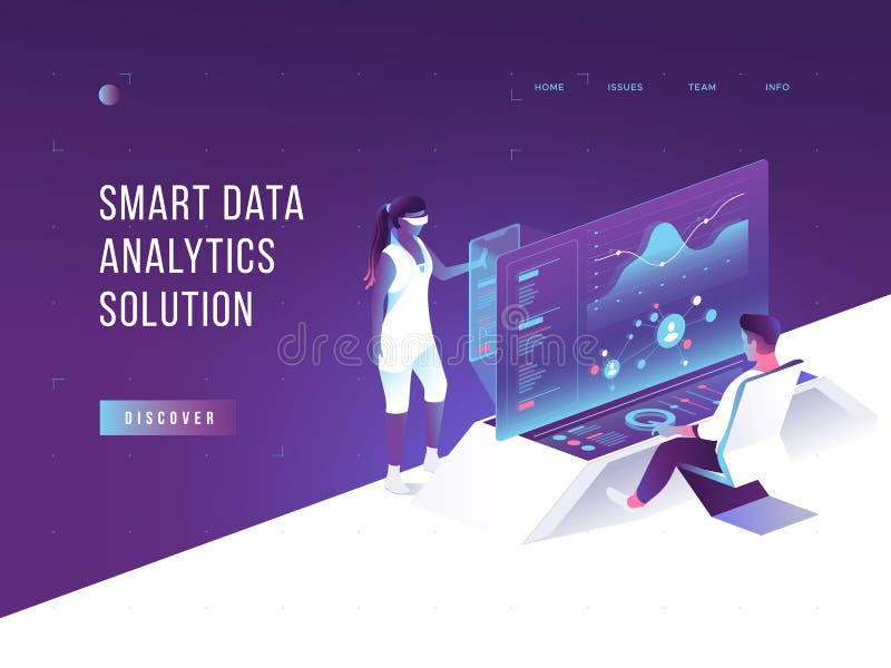 People Interacting with Charts and Analysing Statistics. Data ...