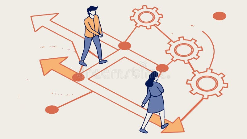 People Interacting in Collaborative Network and Process Illustration, Vector Design Generative ...