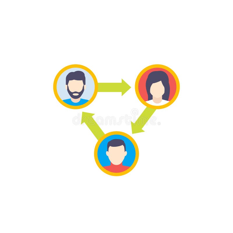 People Interacting or Team Interaction Icon Stock Vector - Illustration ...