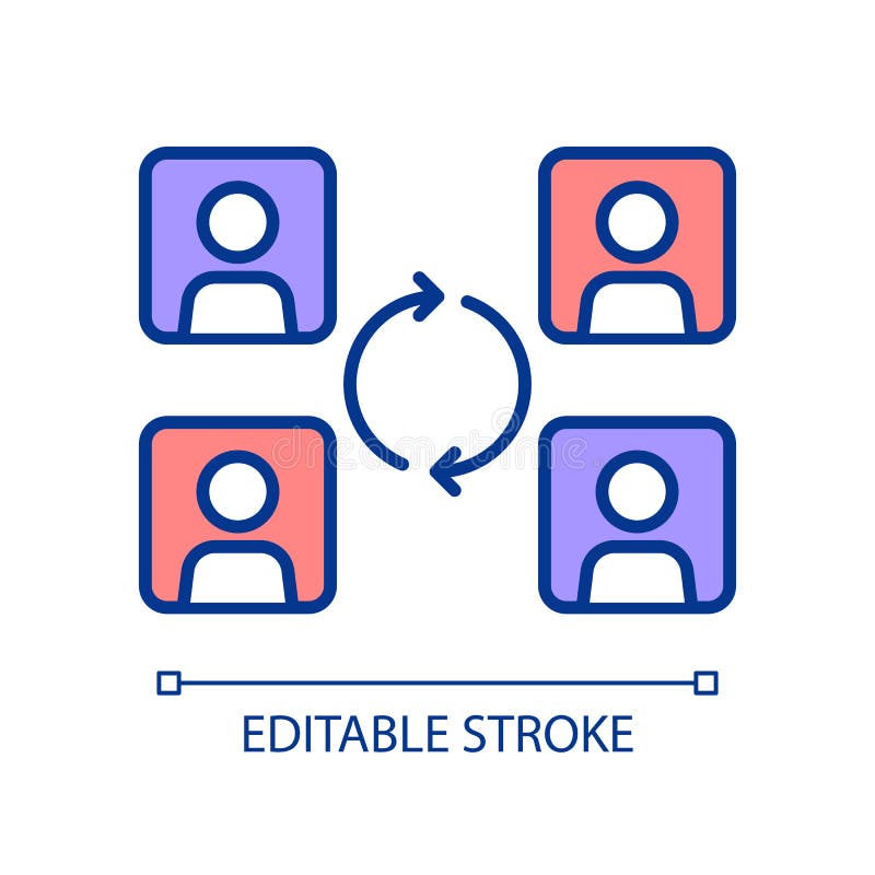 People Interaction Online RGB Color Icon Stock Vector - Illustration of ...