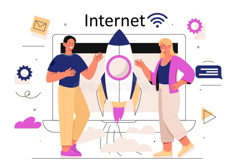 People with internet stock vector. Illustration of isolated - 276163797 People with internet stock vector. Illustration of isolated - 276163797