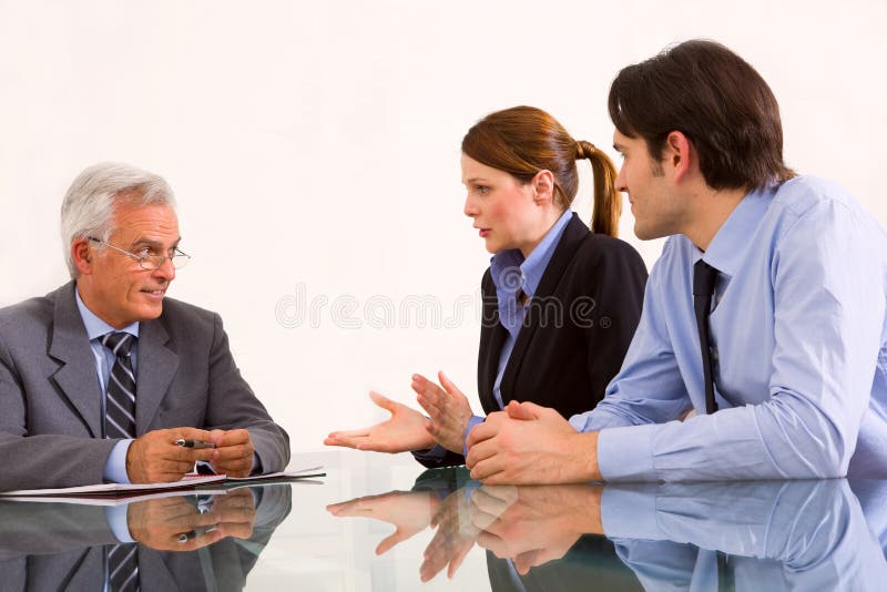 People during an interview stock photo. Image of occupation - 21897674