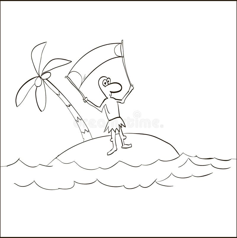 Island Man Stranded Stock Illustrations – 104 Island Man Stranded Stock ...