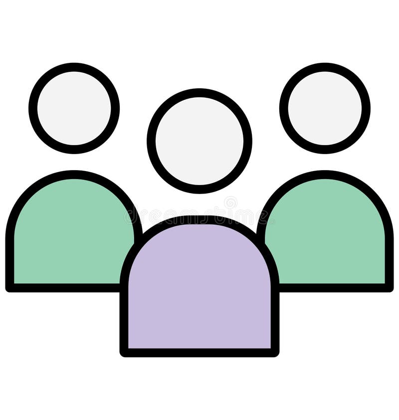 People Isolated Vector with Line and Fill Icon Stock Vector ...