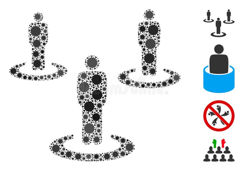 People Isolation Collage of CoronaVirus Icons Stock Vector ...