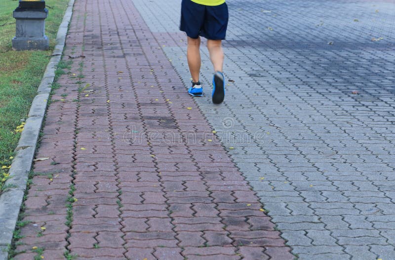 People - jogging in garden stock photo. Image of relax - 60361434