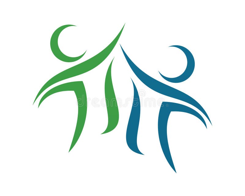 People Jump Together 2 Logo Icon Template Stock Vector - Illustration ...