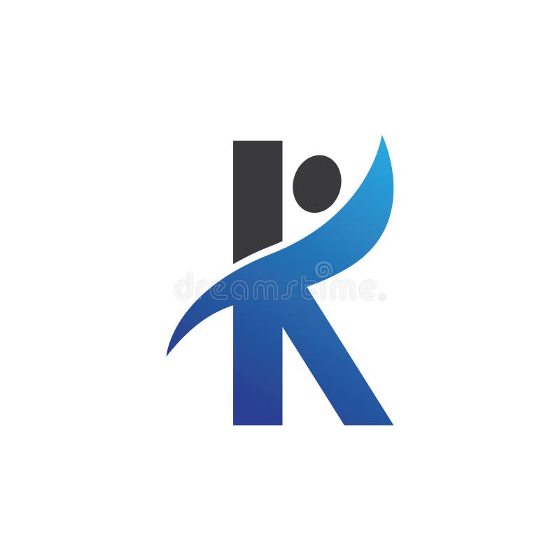 People with K Letter Logo Vector Template Stock Illustration ...