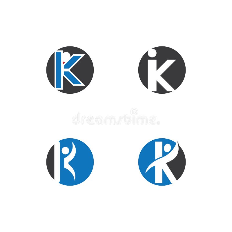 People with K Letter Logo Vector Template Stock Illustration ...