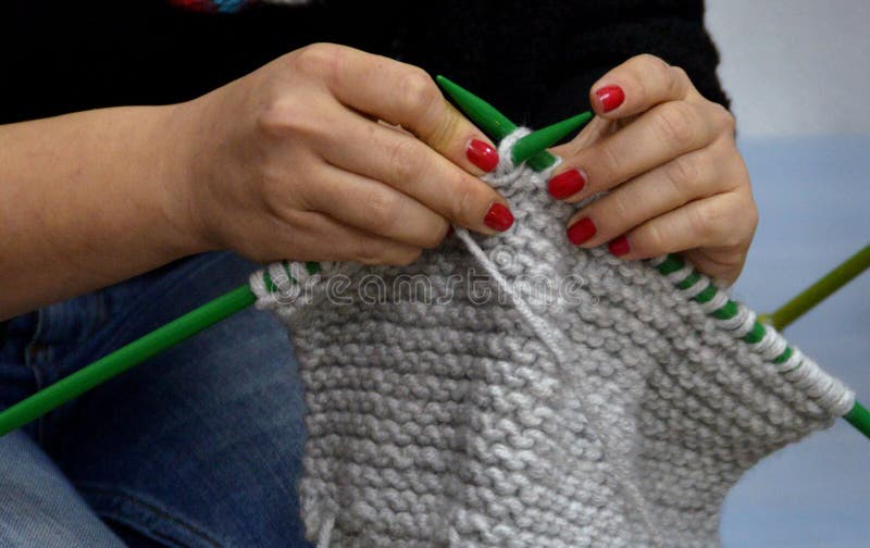 People Knit by Hand with Yarn in Sofia, Bulgaria 2017 Stock Photo ...