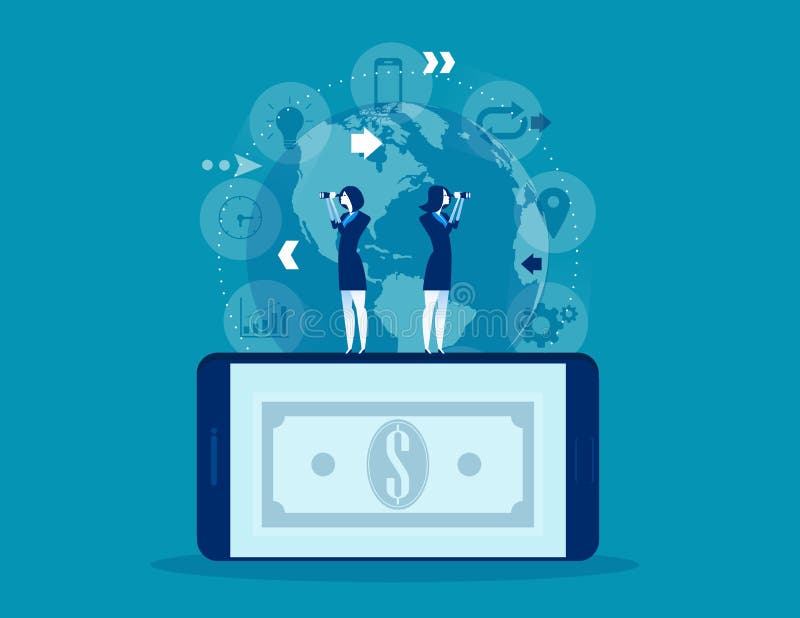 People and Knowledge for Achievement. Concept Business Direction Vector ...