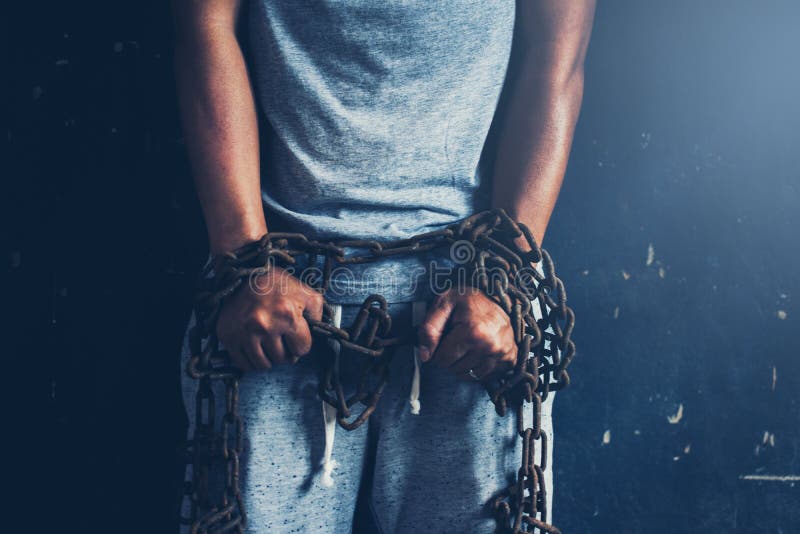 People Lack Freedom by Being Interrupted. Concept of Human Right Stock ...