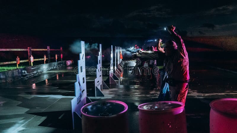 People during the Law Enforcement Training Night Target Practice ...