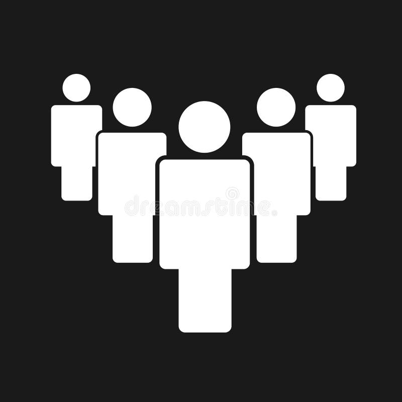 People Leader of Group Flat Vector Icon Stock Vector - Illustration of ...