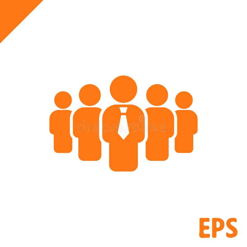 People with the Leader Icon Stock Vector Illustration Flat Design Stock ...