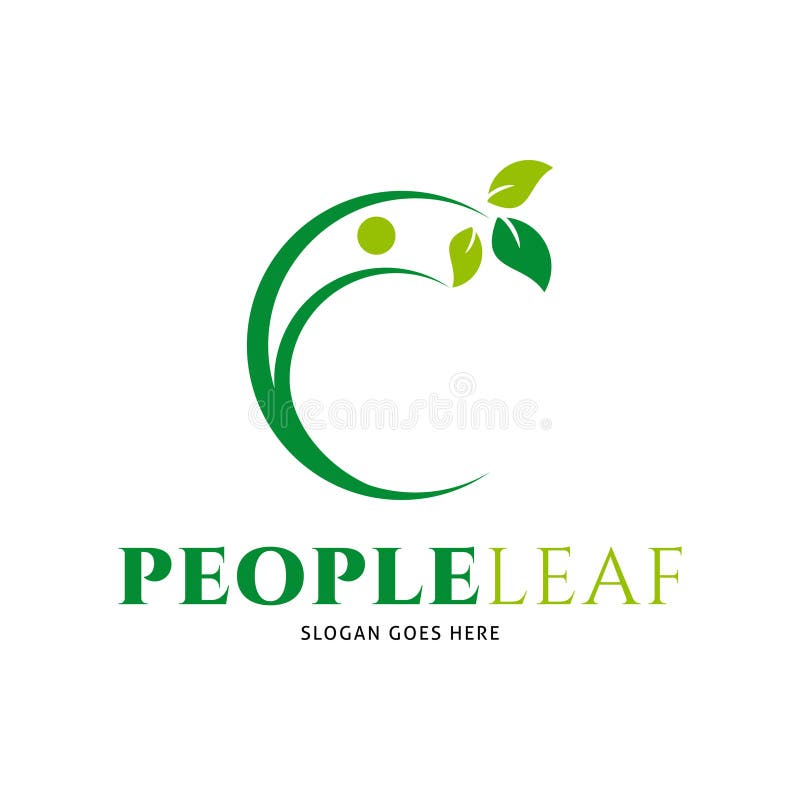 People Leaf Icon Vector Logo Template Illustration Design Stock ...