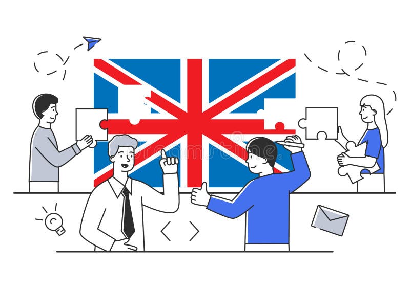 People learn English stock vector. Illustration of flat - 260315513