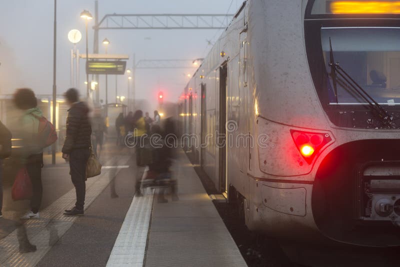 Getting off the train stock photo. Image of wait, motion - 20996726