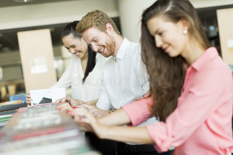 People in the library stock image. Image of studying - 72309823
