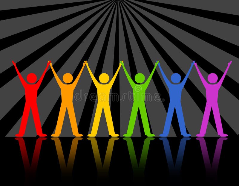 People in line stock vector. Illustration of colour, line - 14572285