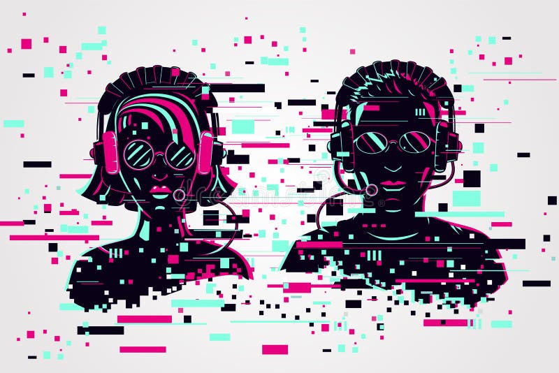 People on Line Chat. Remote Connection with Isolated Person. Web ...