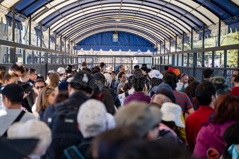 People in Line for the Ferry at Toronto Centre Island. Editorial Stock ...