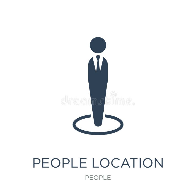 People Location Icon in Trendy Design Style. People Location Icon ...