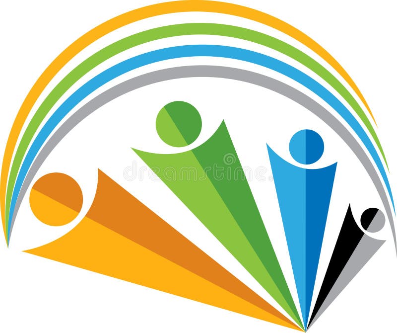 Colorful people logo stock vector. Illustration of logo - 19190877